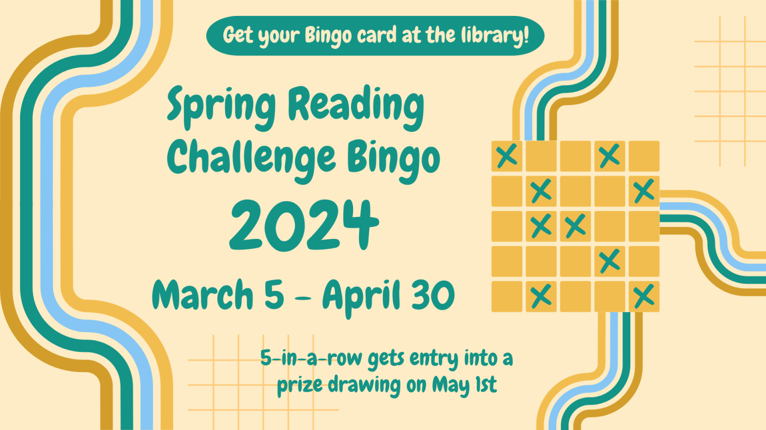 Spring Reading Challenge Bingo – Hortonville Public Library
